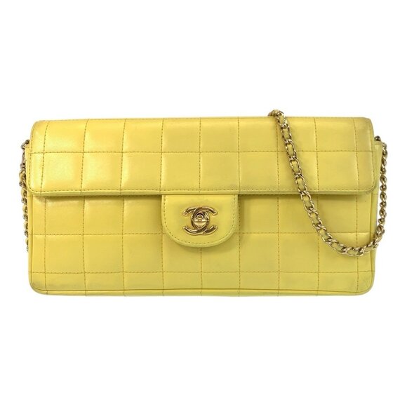 CHANEL | Bags | Chanel Yellow Logo Shoulder Bag | Poshmark